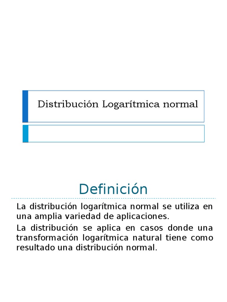 Distribución Logarítmica Normal | PDF | Distribución normal | Diferencia
