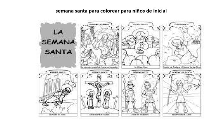 Semana Santa para Colorear para Niños de Inicial PDF | PDF