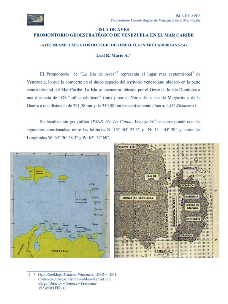 Isla de Aves: Venezuela's Strategically Vital Cape in the Caribbean Sea ...