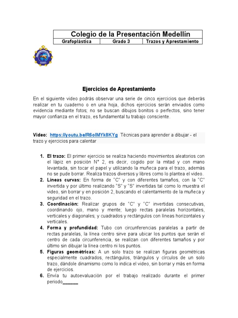 Ejercicios de Aprestamiento en Dibujo | PDF