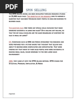 Spin Selling | PDF
