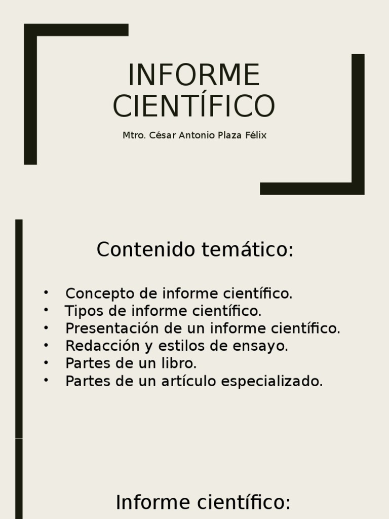 Informe Científico | PDF | Ensayos | Escritura