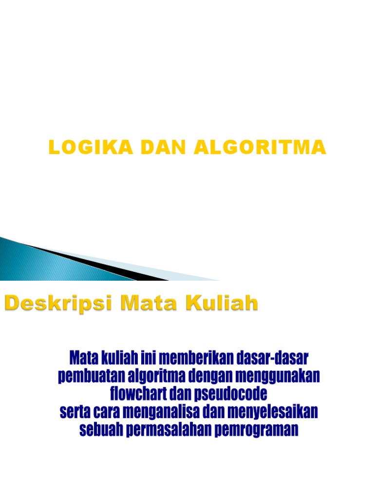 P2 - Dasar-Dasar Logika, Algoritma Dan Flowchart | PDF