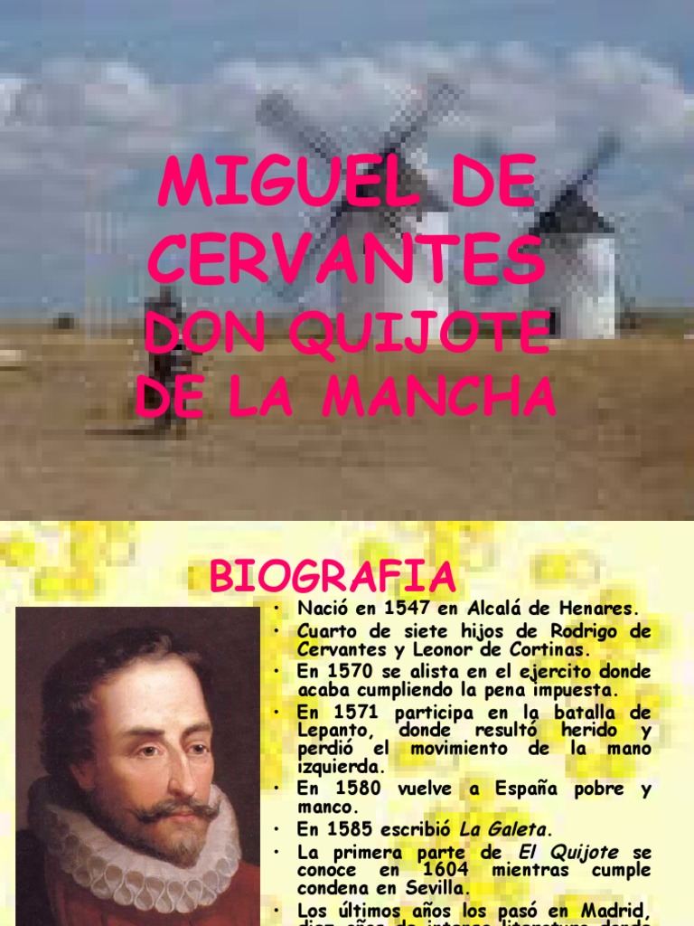 Miguel de Cervantes | PDF | Don Quijote | Miguel De Cervantes