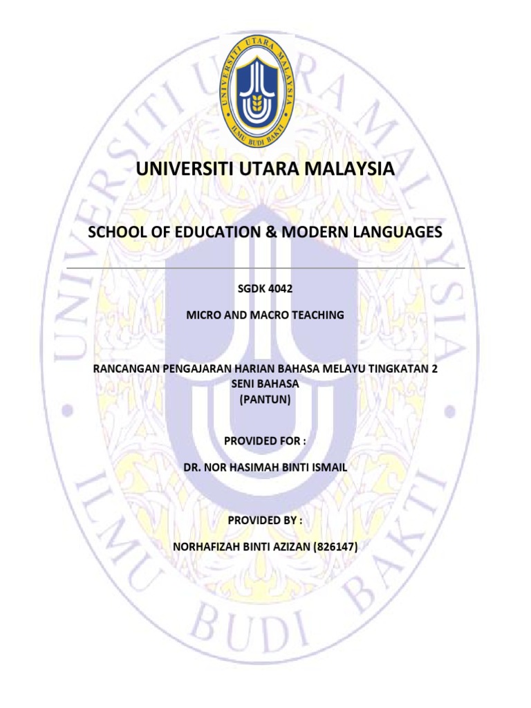 RPH (PANTUN) NORHAFIZAH Final | PDF