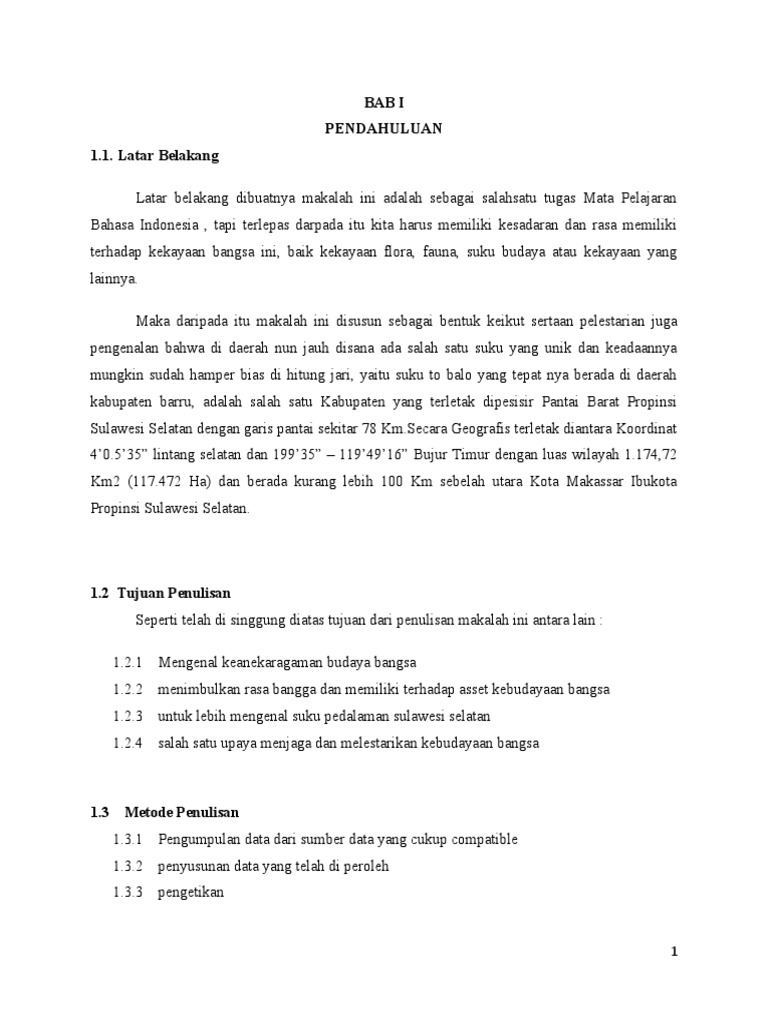 Makalah Suku Tobalo | PDF