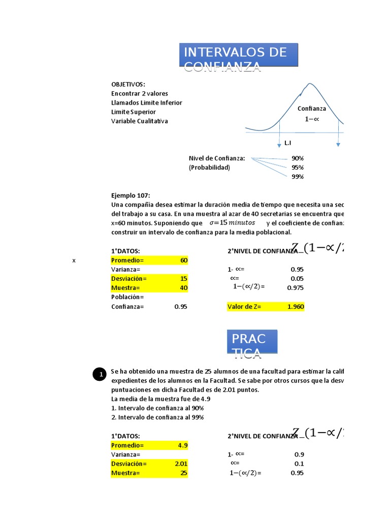 Intervalos Confianza Limite Superior Inferior | PDF | Intervalo de ...