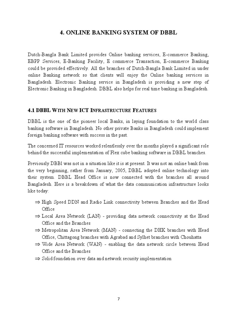 DBBL Online Banking System Overview | PDF | Databases | Banks & Banking