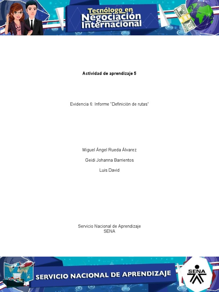 Evidencia 6 Informe. Definicion de Rutas Fase Planeacion | PDF | Petróleo | Transporte
