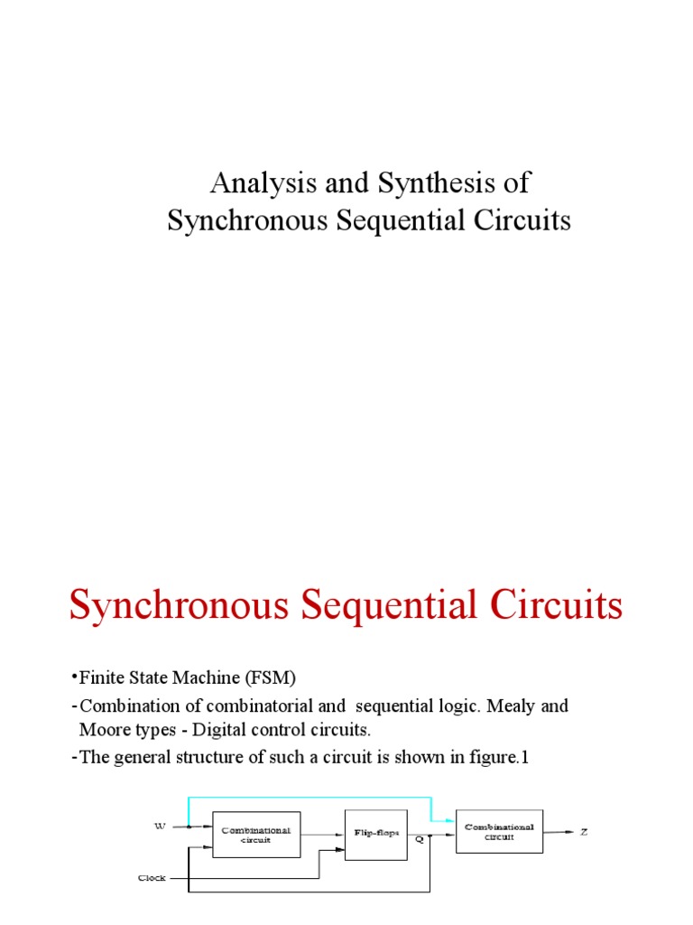 Analysis and Synthesis of Synchronous Sequential Circuits | PDF | Areas Of Computer Science ...