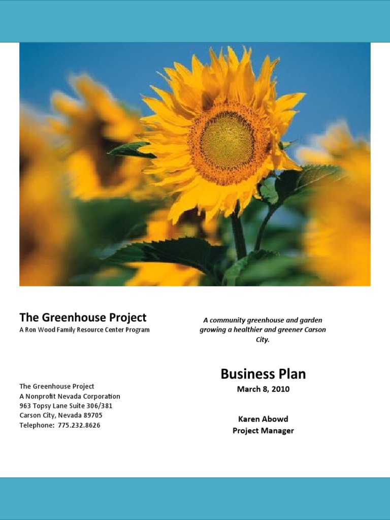 Business Plan: The Greenhouse Project | PDF | Fundraising | Greenhouse