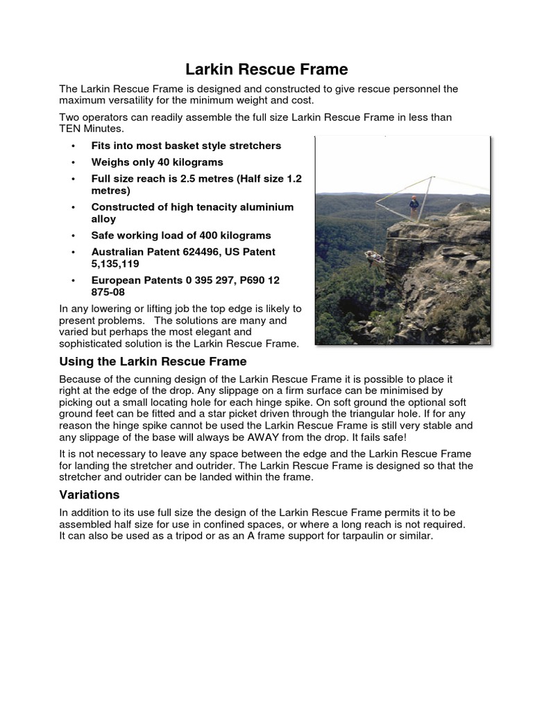 Larkin Rescue Frame Information | PDF