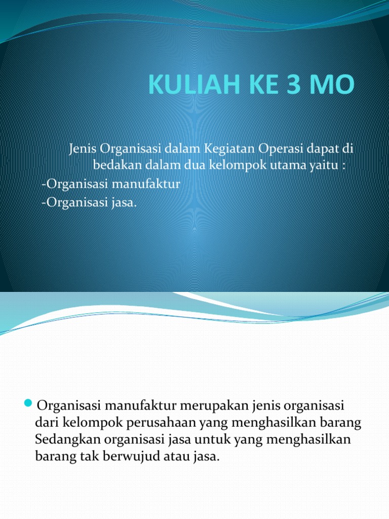 Kuliah Ke 3 Mo | PDF | Bisnis | Pengelolaan Keuangan & Uang