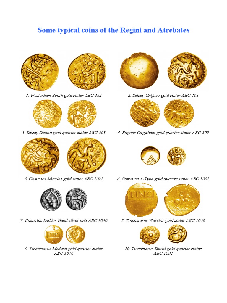 Some Typical Coins of The Regini and Atrebates | PDF