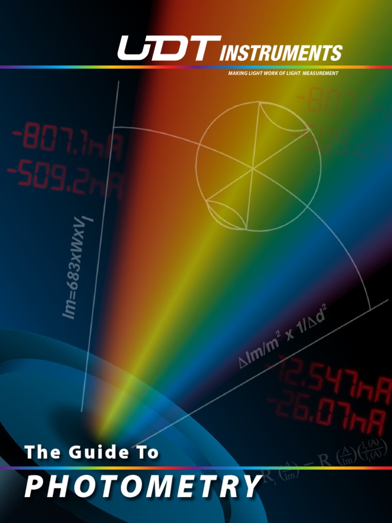 UDT Instruments Guide To Photometry | PDF | Psychophysics | Sensor