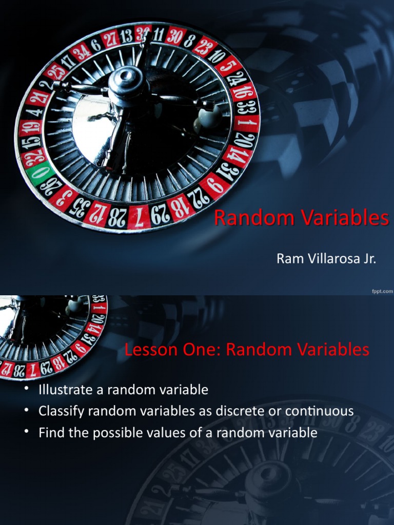 Chapter 1 Lesson 1 Random Variables | PDF | Random Variable | Probability Distribution