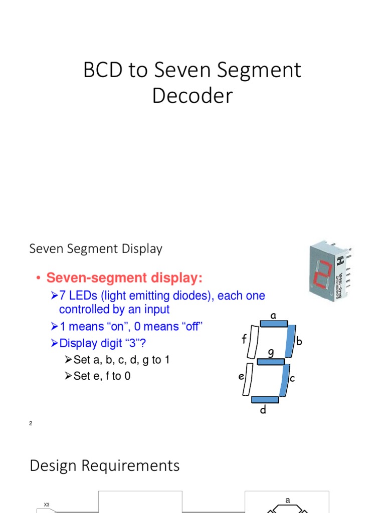 BCD To Seven Segment Decoder | PDF | Electronics | Electronic Design