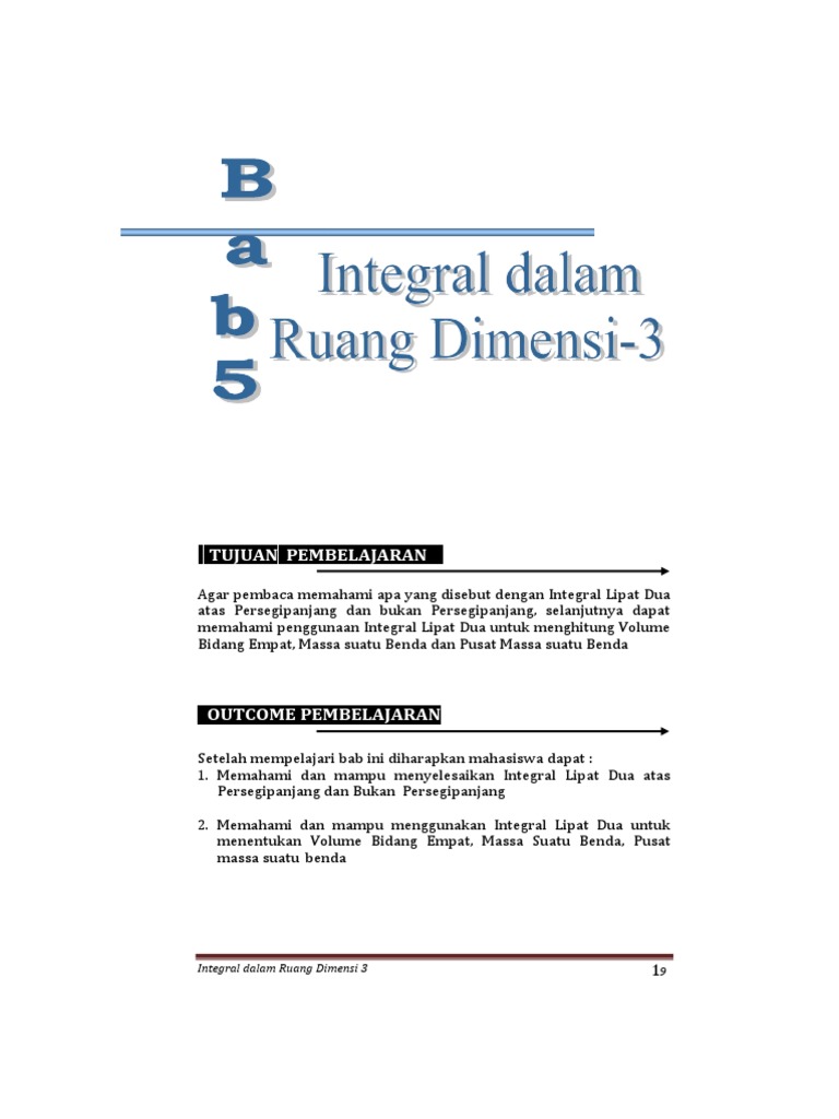 Memahami Dan Mampu Menggunakan Integral Lipat Dua Untuk Menentukan ...