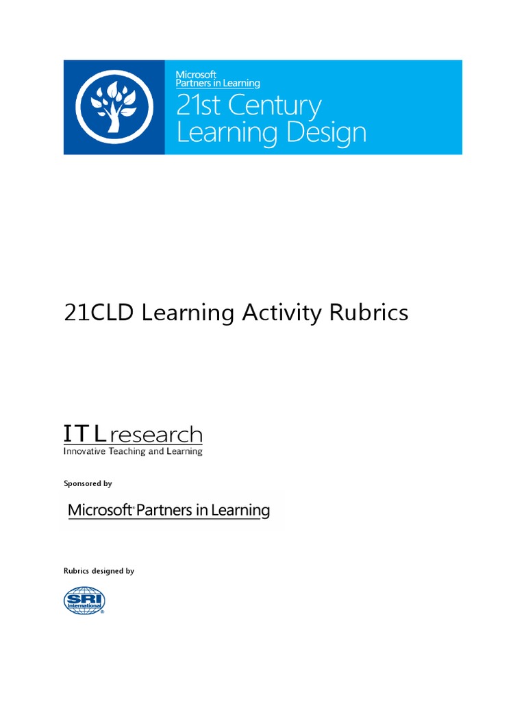 21CLD Learning Activity Rubrics 2012 | PDF | Educational Technology ...