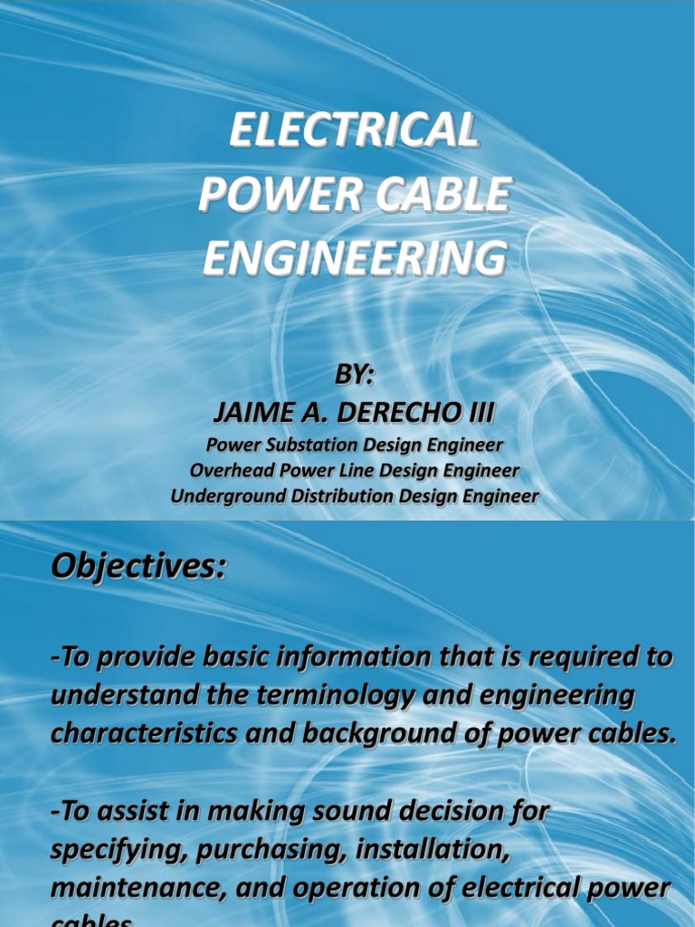 Power Cable Engineering | PDF | Insulator (Electricity) | Polyolefin
