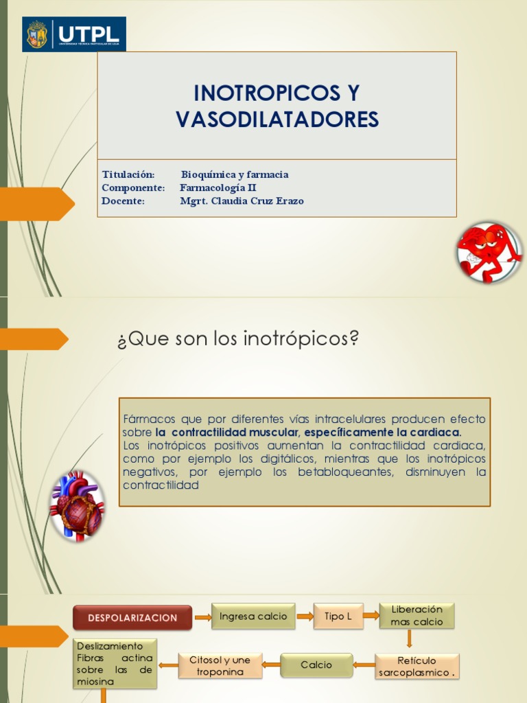 Inotrópicos y Vasodilatadores: Guía Farmacológica | PDF | Insuficiencia ...