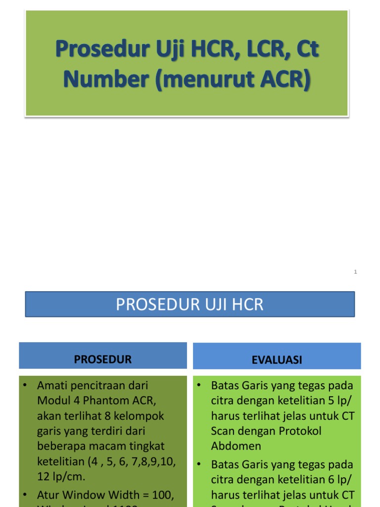 Prosedur Uji HCR dan LCR ACR | PDF | Metode & Bahan Ajar | Komputer