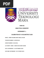 Lab Report Experiment 1 - Basic Laboratory Techniques | PDF | Observational Error | Metrology