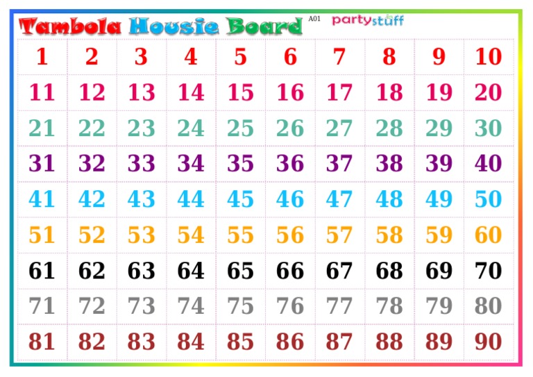 Tambola Housie Board | PDF