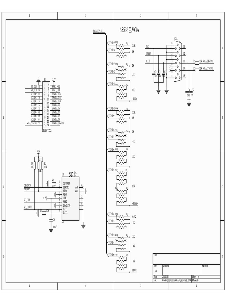 VGA Schematic PDF | PDF