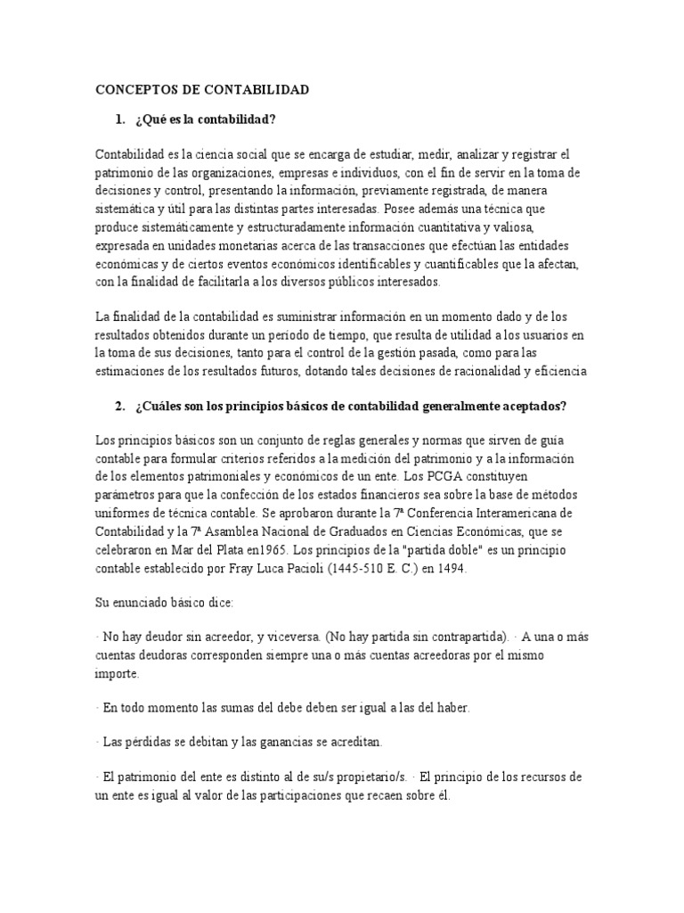Ac1 Conceptos Contabilidad | PDF | Contabilidad | Economias