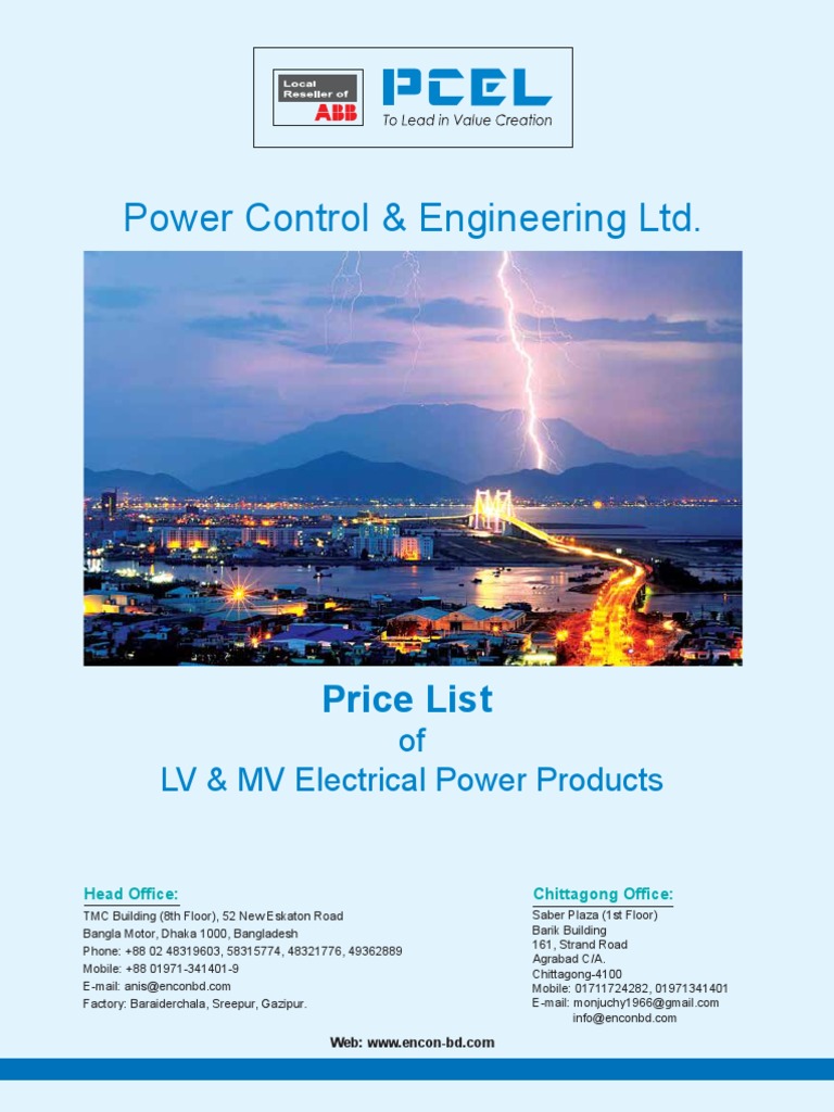 Price List of LV & MV Electrical Power Products - June 2022 | PDF ...