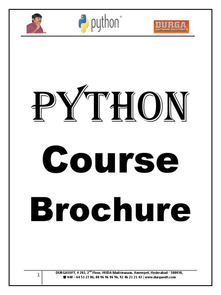 Python Course Brochure PDF | PDF | Method (Computer Programming ... Python Course Brochure PDF | PDF | Method (Computer Programming ...