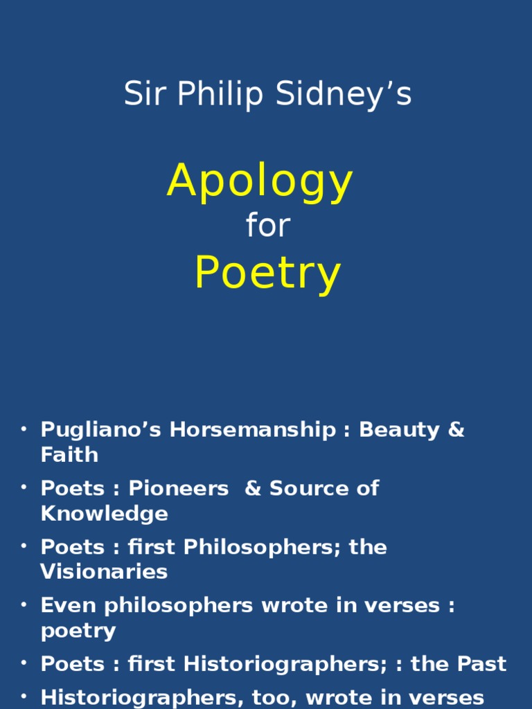 Sir Philip Sidney's: Apology Poetry | PDF | Poetry | Tragedy