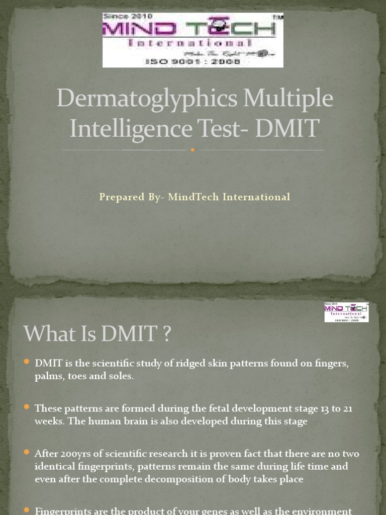 DMIT - PPT Viral | Download Free PDF | Fingerprint | Reason