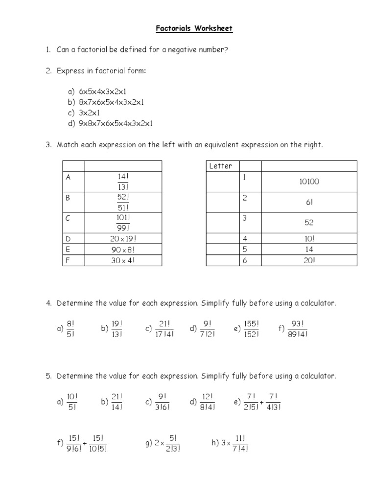 Factorials A Module 1 2 | PDF | Teaching Mathematics | Mathematical ...