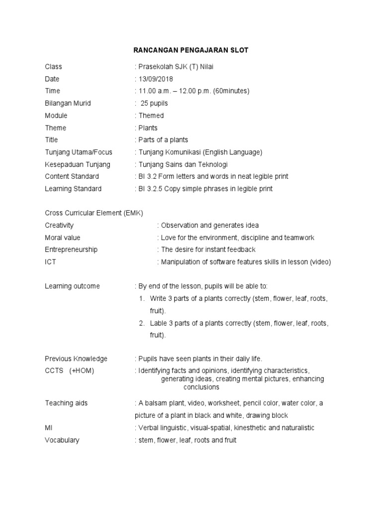 Lesson Plan Pdf Teachers Learning