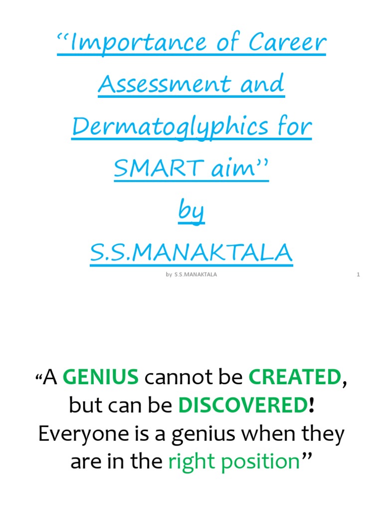 PPTon Importance of Career Assesment and DMAT For SMART AIM As ACTIVITY ...