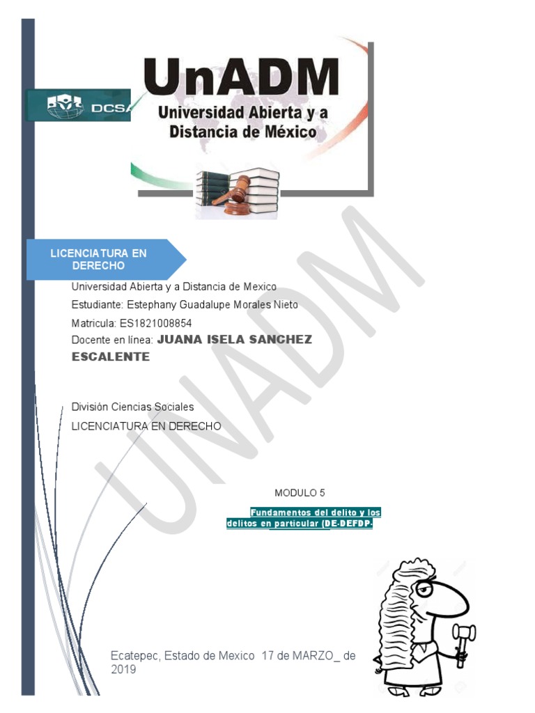 UNADM | PDF | Derecho penal | Justicia