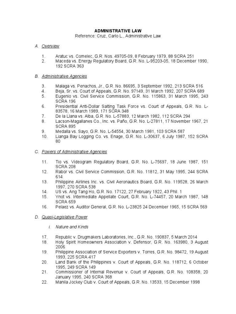 Admin Law and Law On Public Officers Syllabus | PDF | Commission On ...