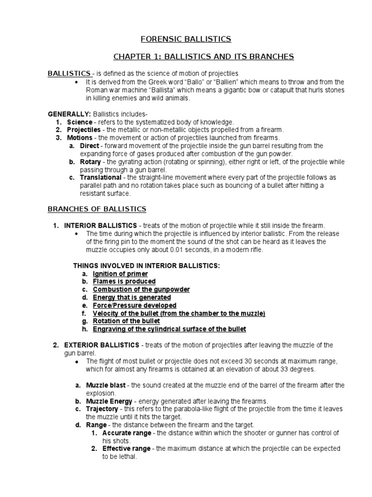 Forensic Ballistic Final | PDF | Cartridge (Firearms) | Gun Barrel