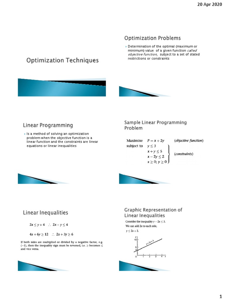 Linear Programming for Profit Maximization | PDF | Mathematical ...