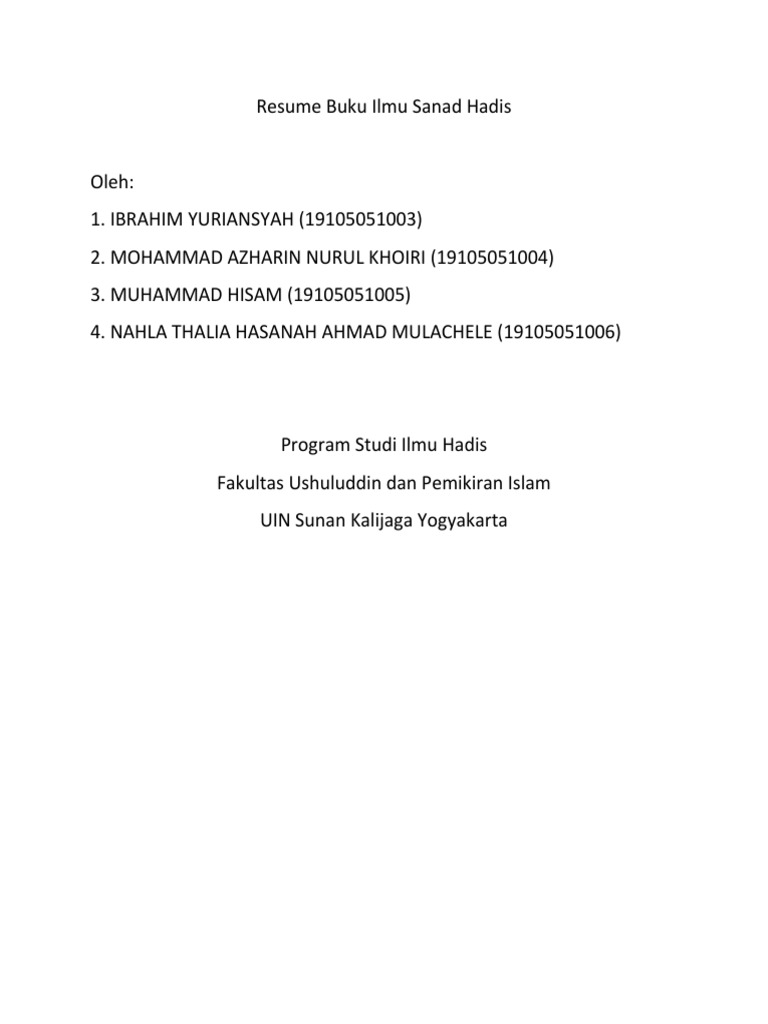 Resume Buku ISH | PDF
