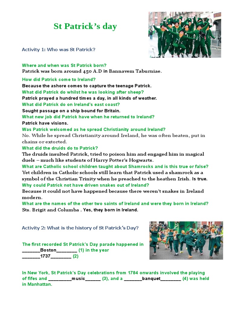 ST Patricks Day | PDF | Saint Patrick