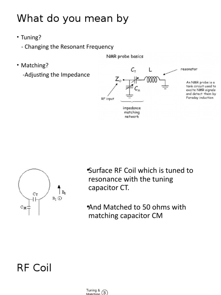 RF Coil Tuning and Matching Explained | PDF