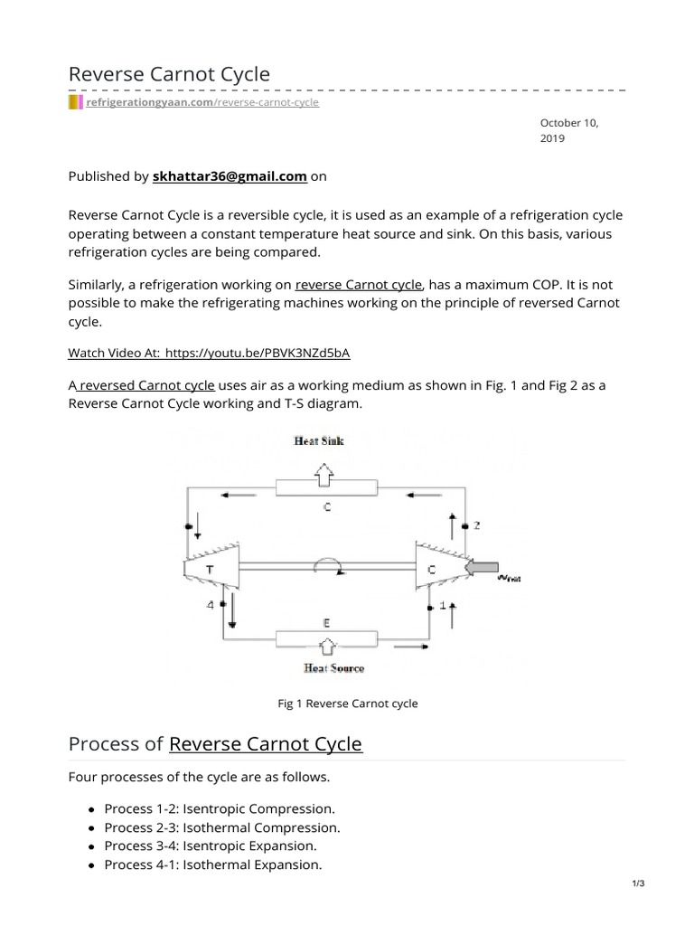 Reverse Carnot Cycle Pdf