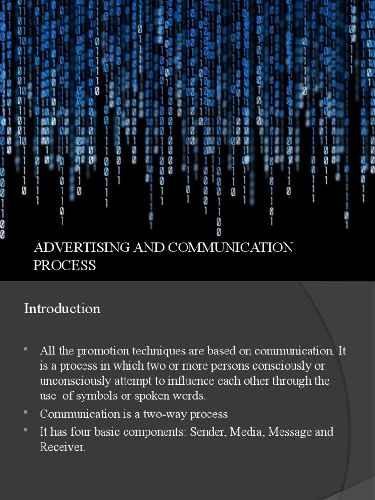 Advertising and Communication Process | PDF | Nonverbal Communication ...