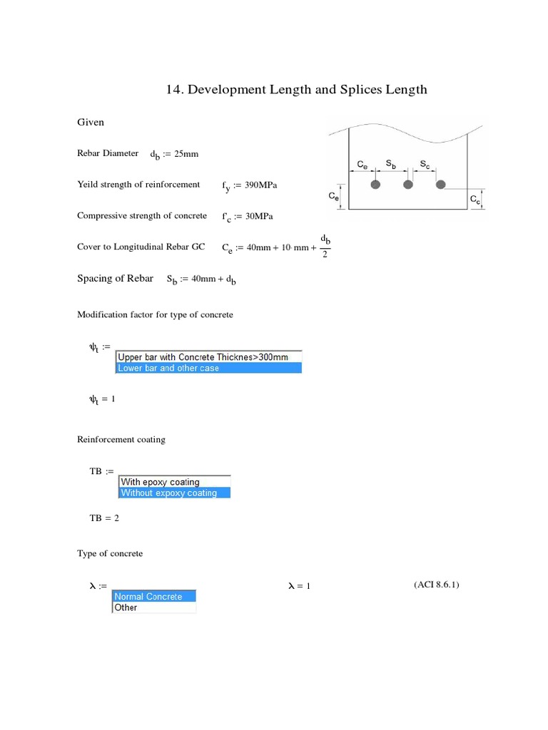 Development Length and Splices Length | PDF | Geotechnical Engineering ...