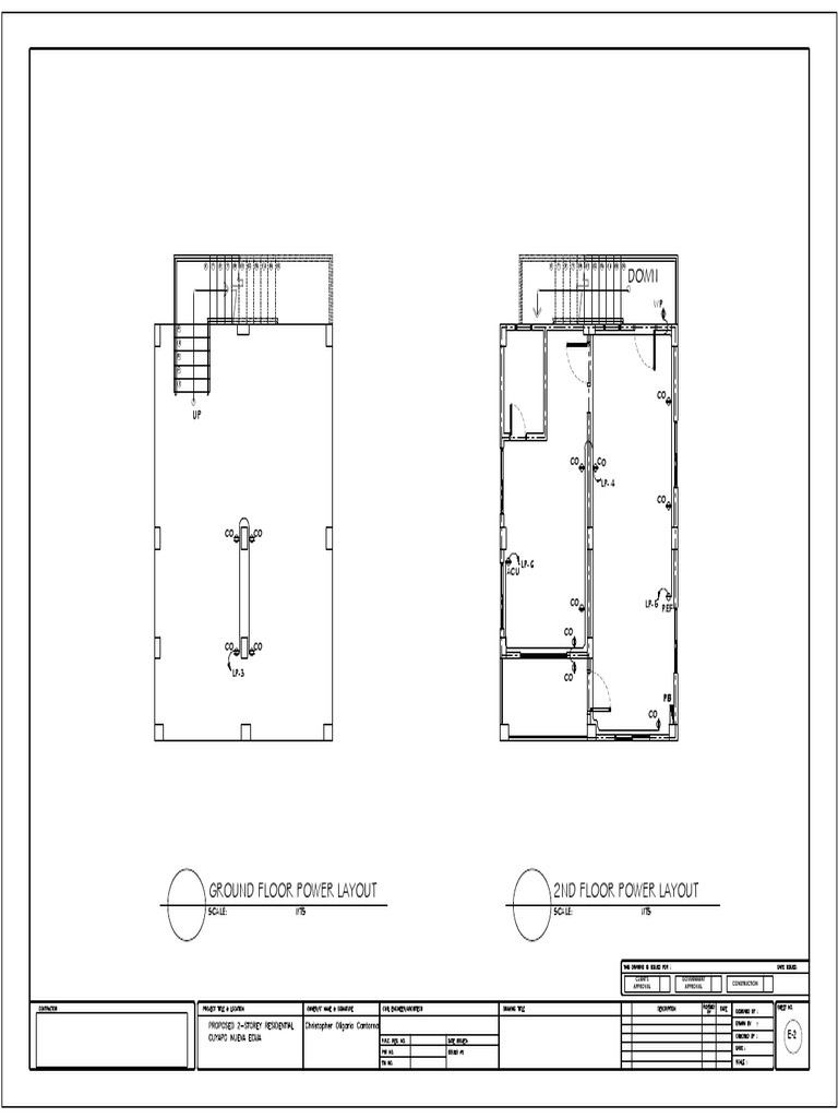 Ground Floor Power Layout 2Nd Floor Power Layout: Scale: NTS Scale: NTS ...