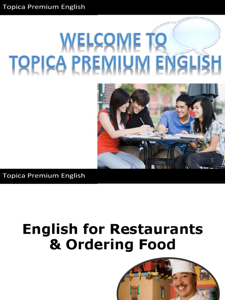1 English For Restaurants & Ordering Food - 0477 | PDF | Restaurants | Menu