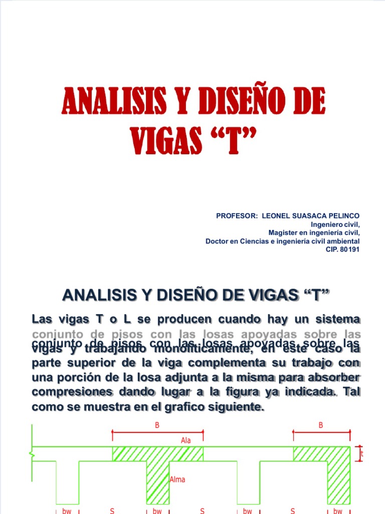 Diseño Vigas T | PDF | Ingeniero civil | Ingeniería